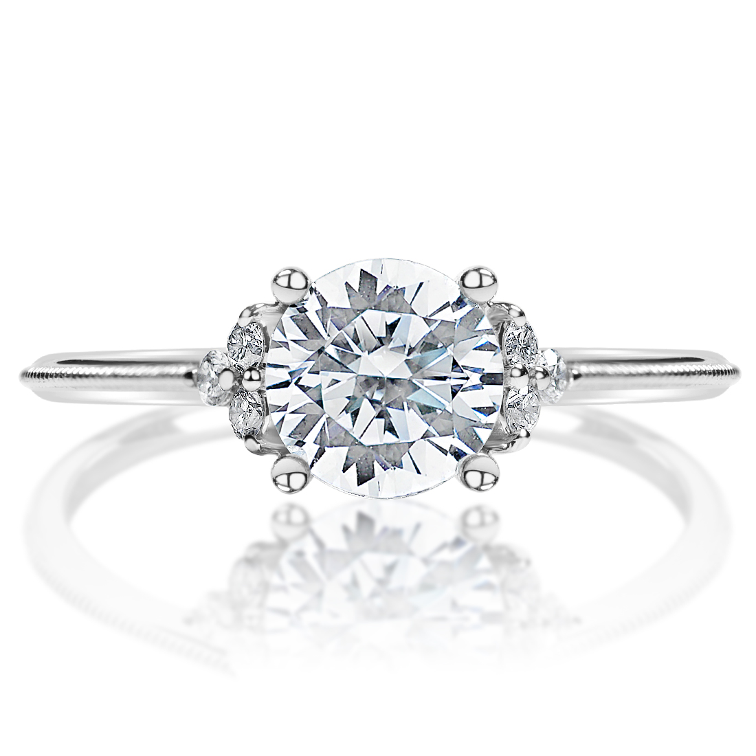 Round Cluster Engagement Ring - Z2225R