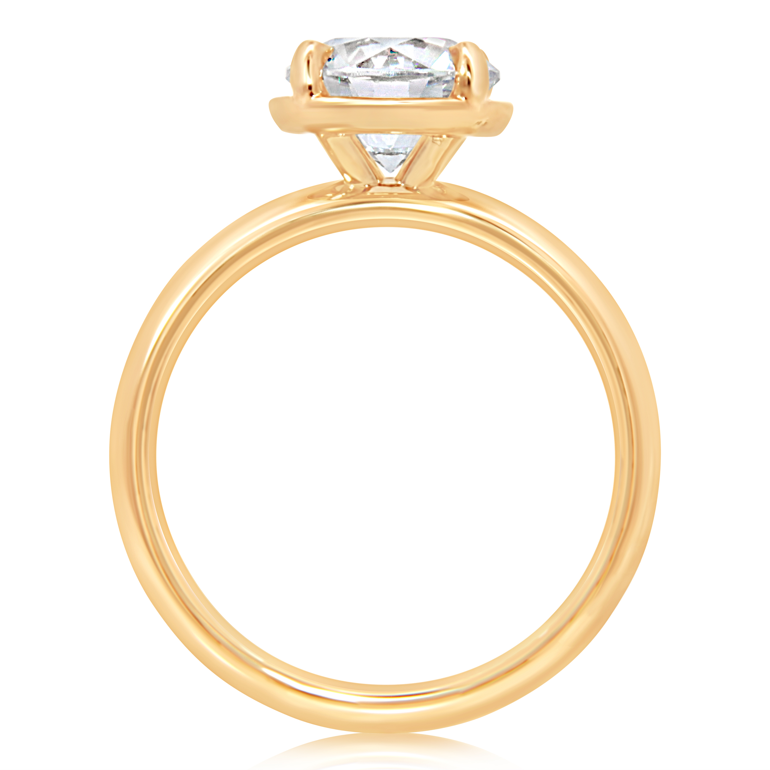 Tapered Shank Solitaire Engagement Ring - Z4677R